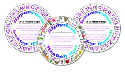 Alphabet Wheel Clothes Pins